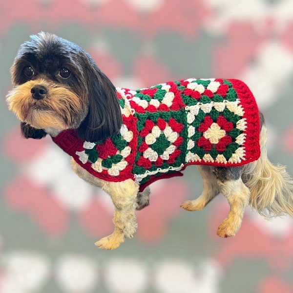 Granny Square Dog Sweater Pattern - Etsy
