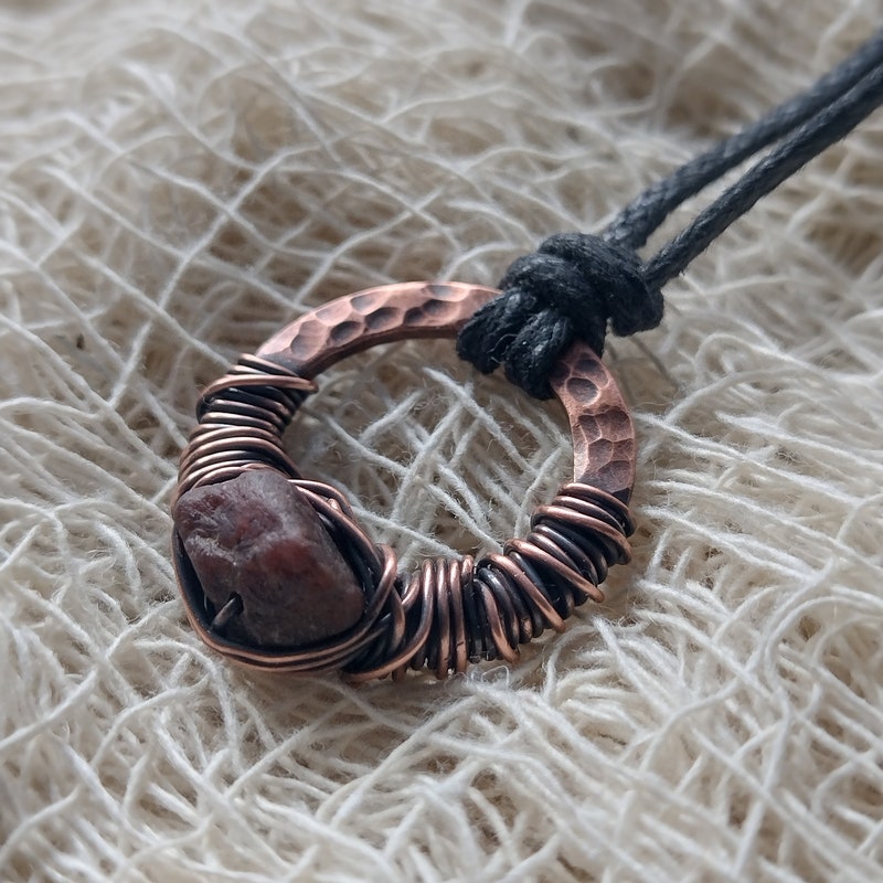 Copper and Ruby Jewelry - Etsy UK