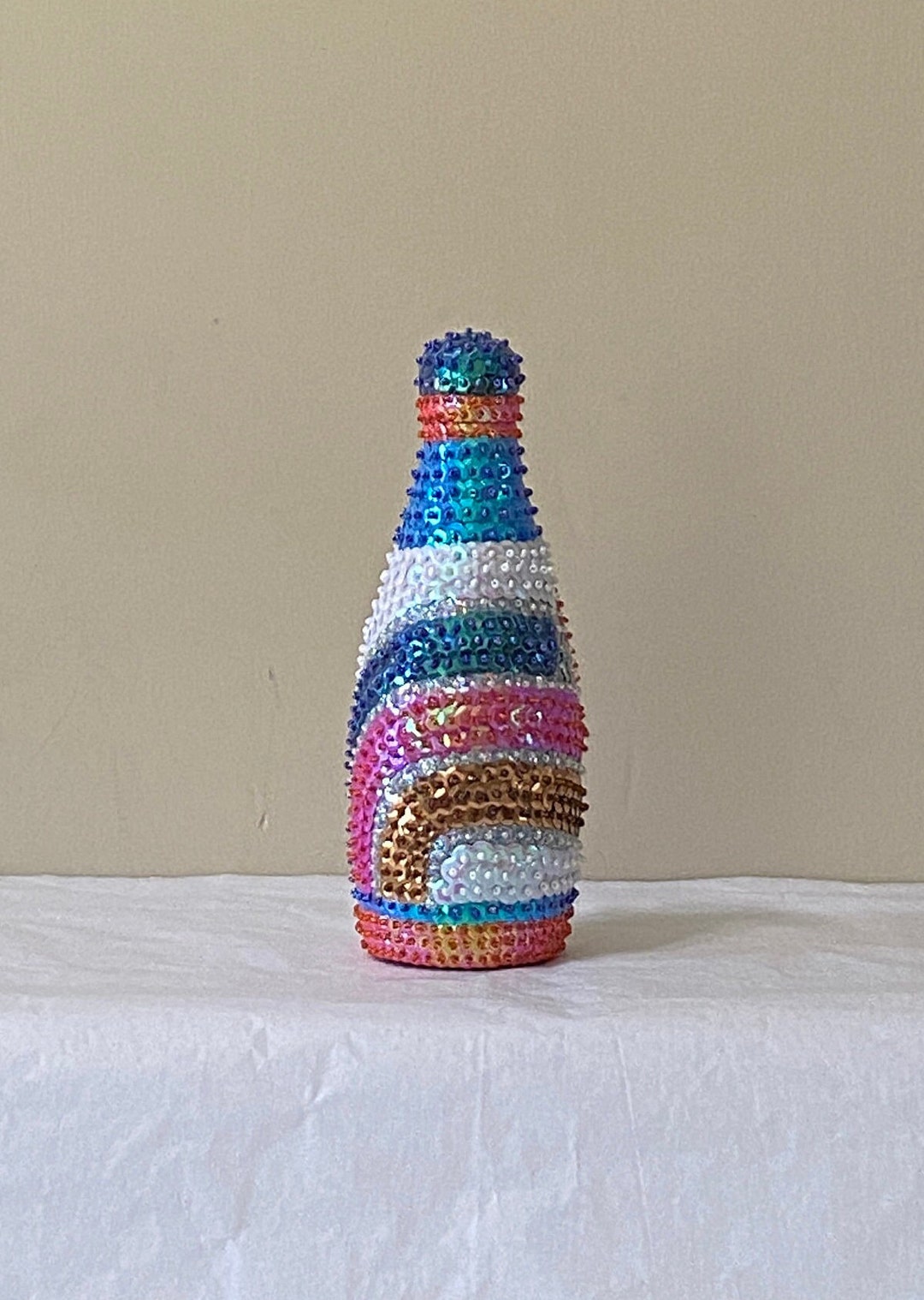 Medium Haitian Vodou/voodoo Libation Bottle Beads and Sequins - Etsy