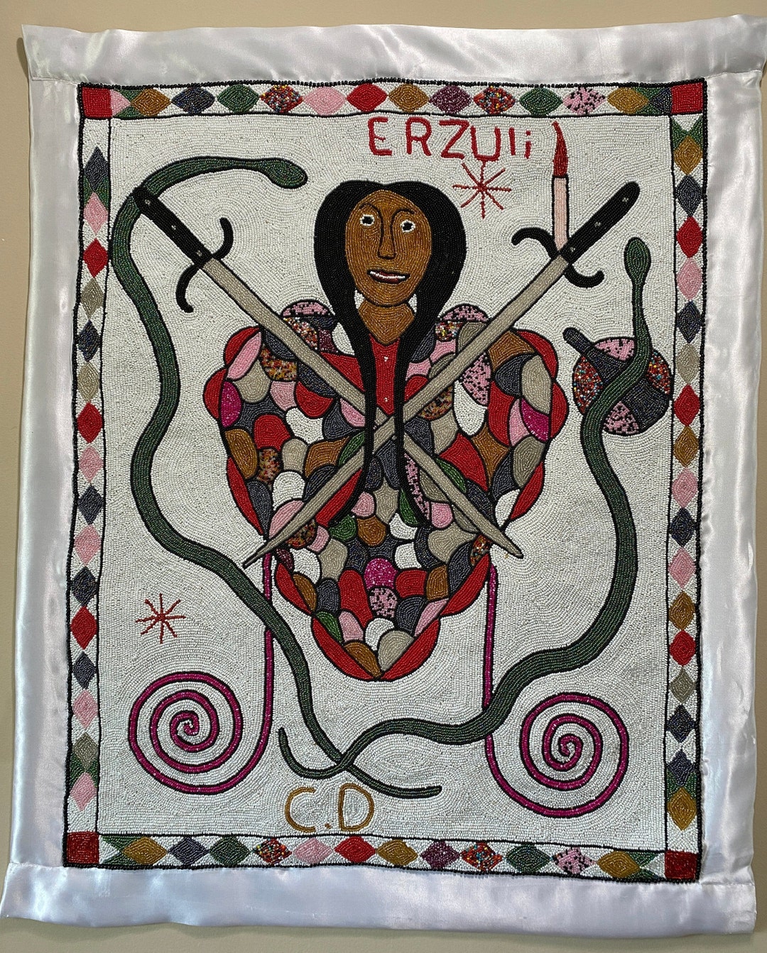 Erzulie Dantor Haitian Vodou/voodoo Flag - Etsy