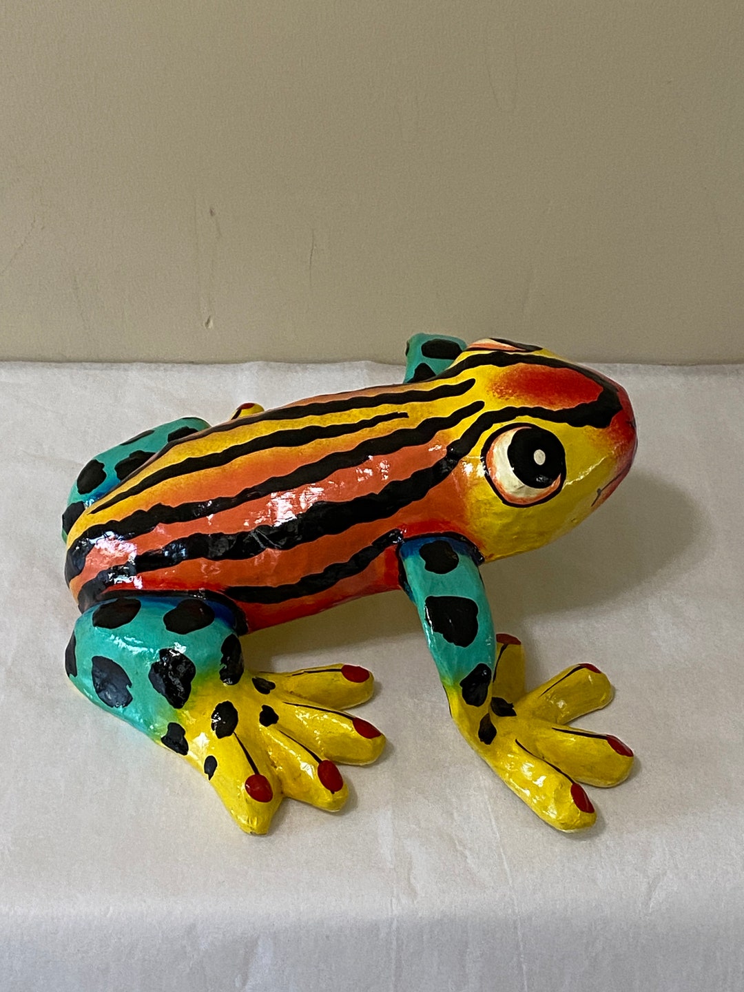 Frog Haitian Papier Maché - Etsy UK