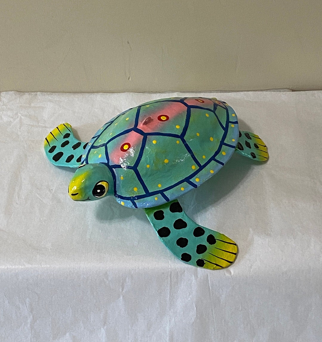 Tropical Turtle Haitian Papier Maché - Etsy