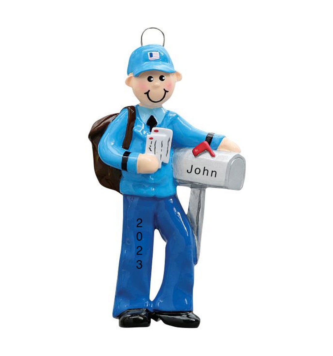 Personalised Mailman Postman Christmas Ornament, Customised Postman ...