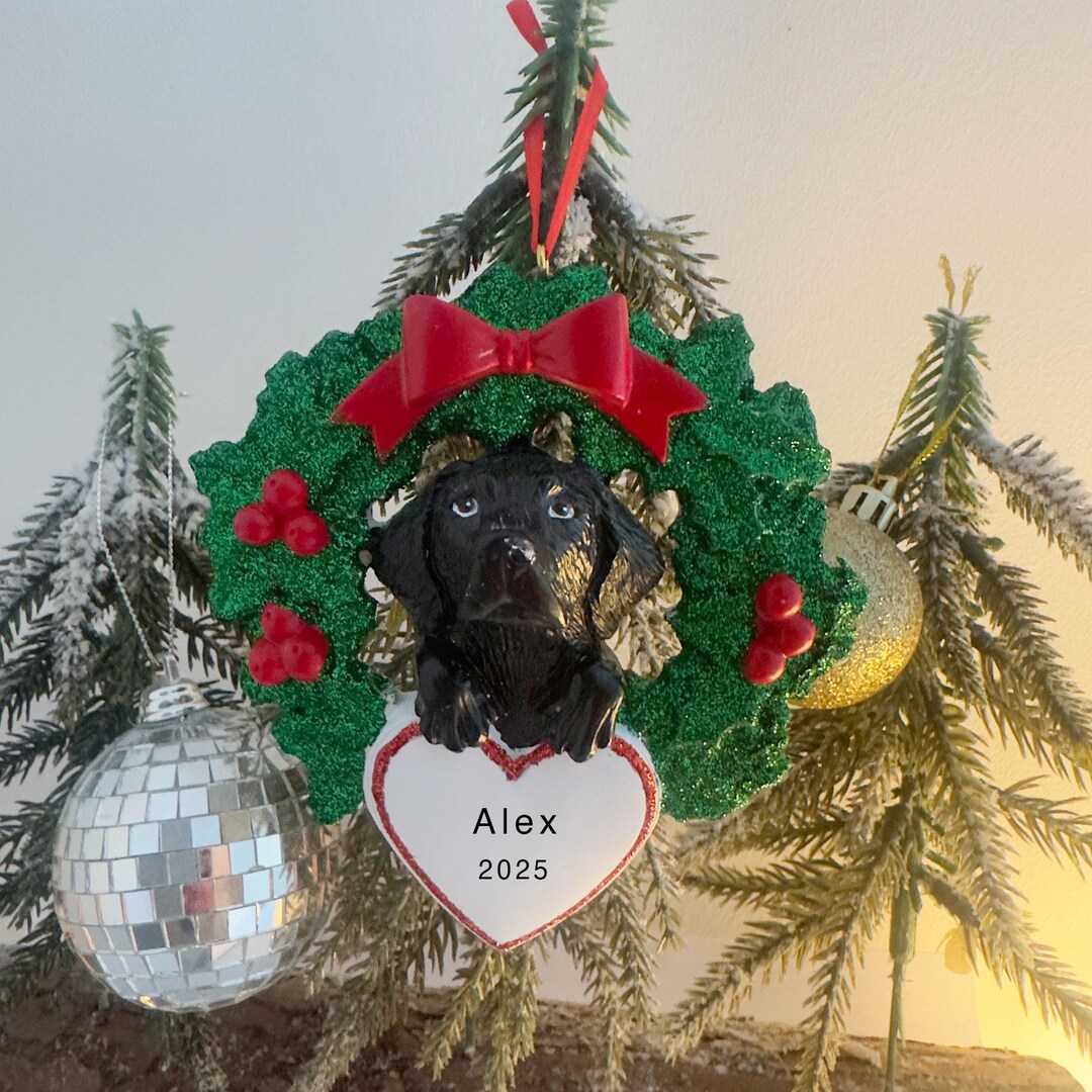 Personalised Labrador Dog Christmas Tree Decoration Ornament 2025 ...