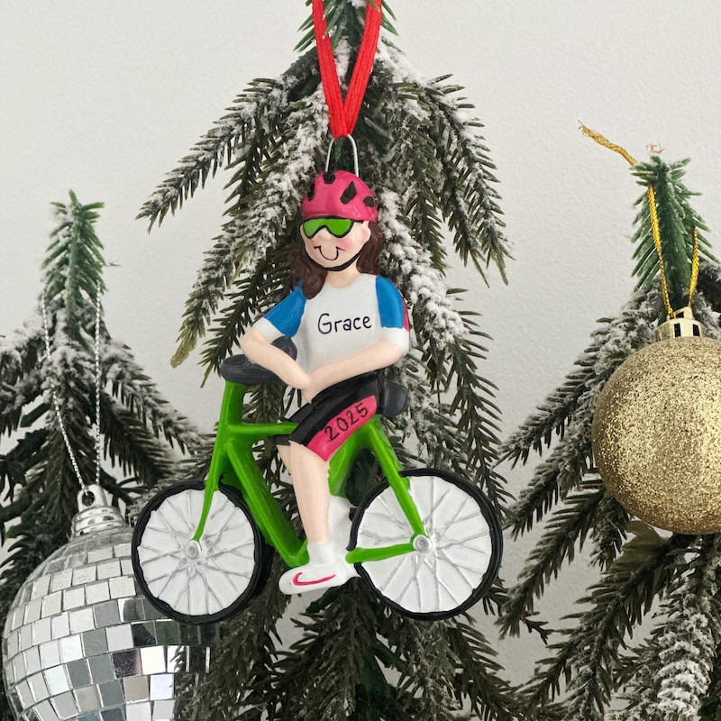 Cycling Xmas Ornament - Etsy UK