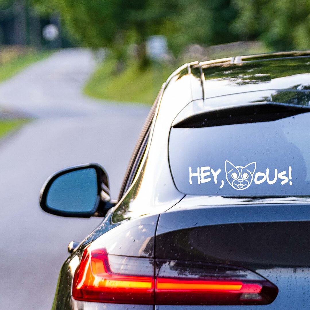 Hey, Corgi-ous Rebus Vinyl Decal - Etsy