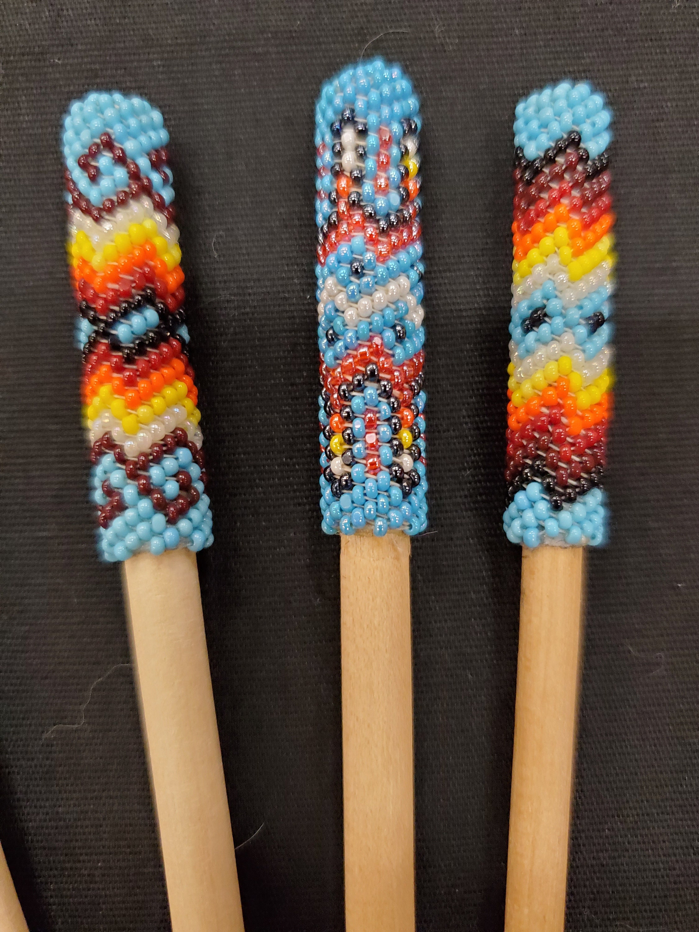 Native American Beaded Hairsticks - Etsy