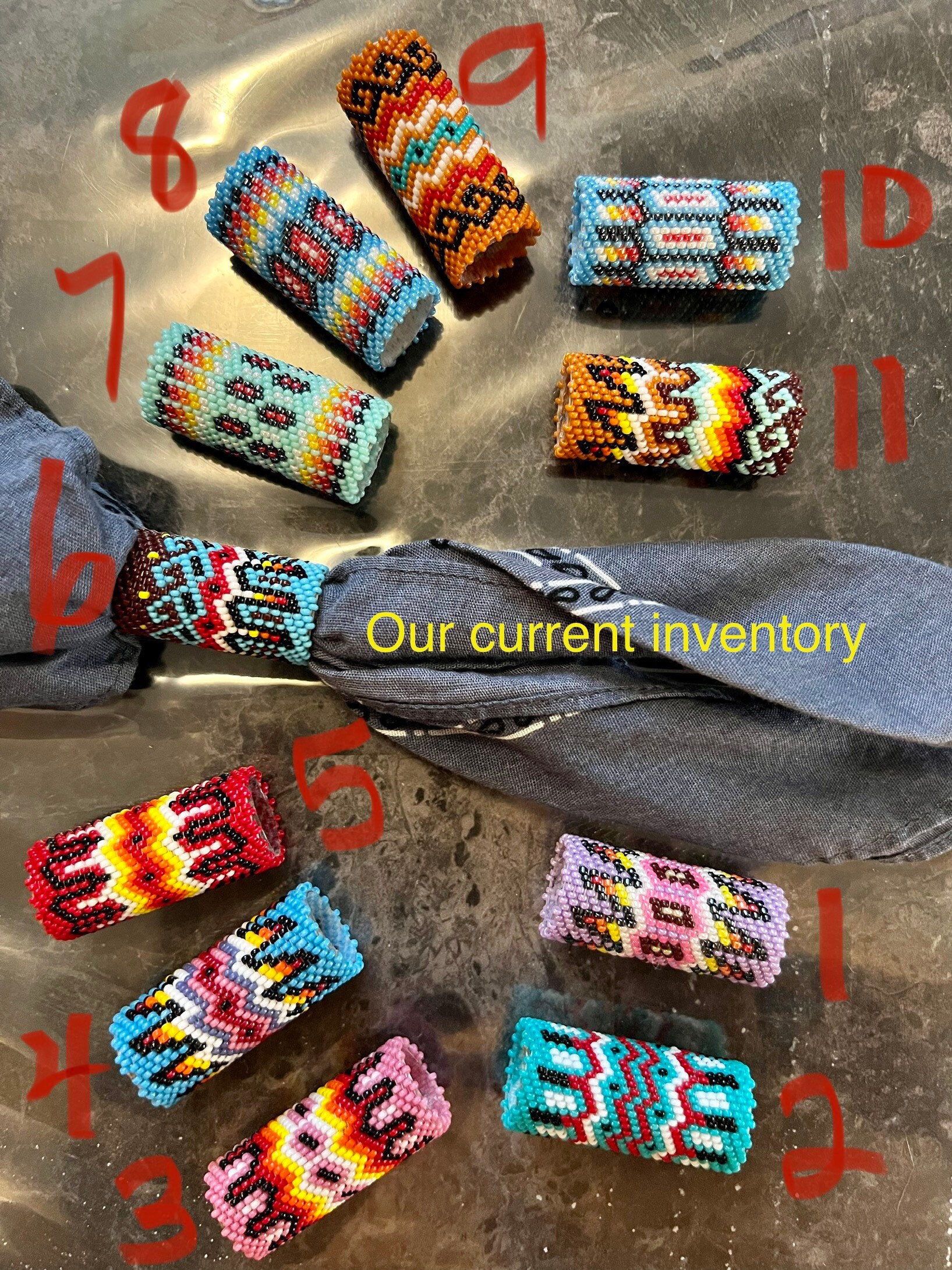 Beaded Scarf or Handkerchief Sliders - Etsy