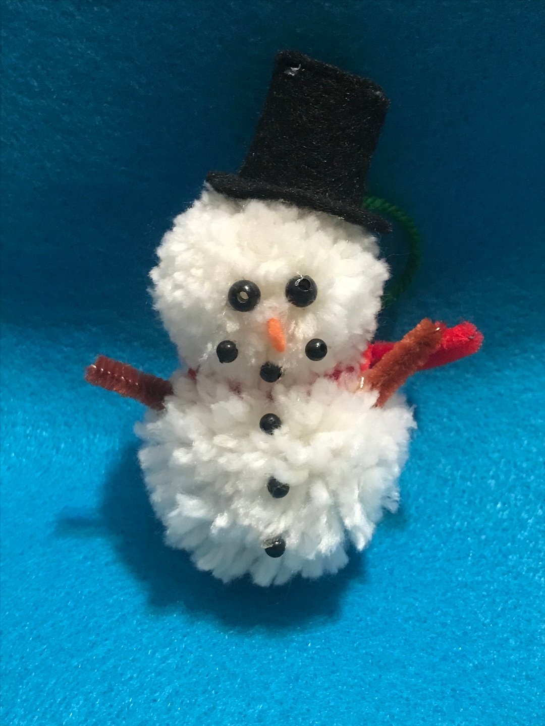 Pom Pom Snowman Christmas Ornament Home Christmas Xmas Tree Decor Cute ...