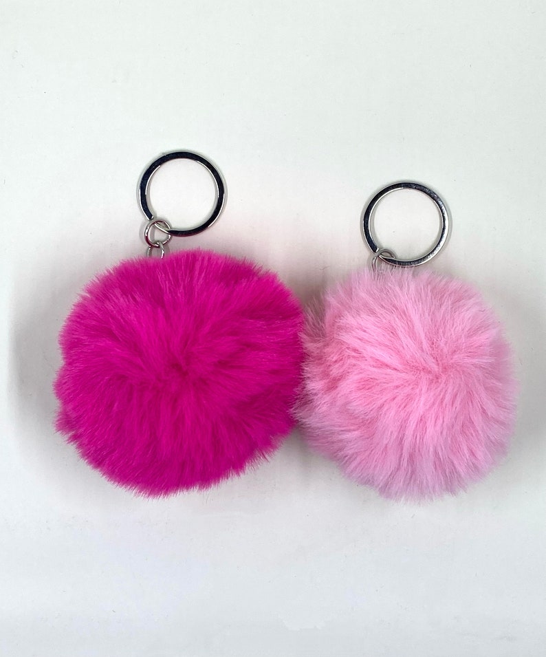 Puffball Keychain Stocking Stuffer Ornament Trinket Keychains Cute - Etsy