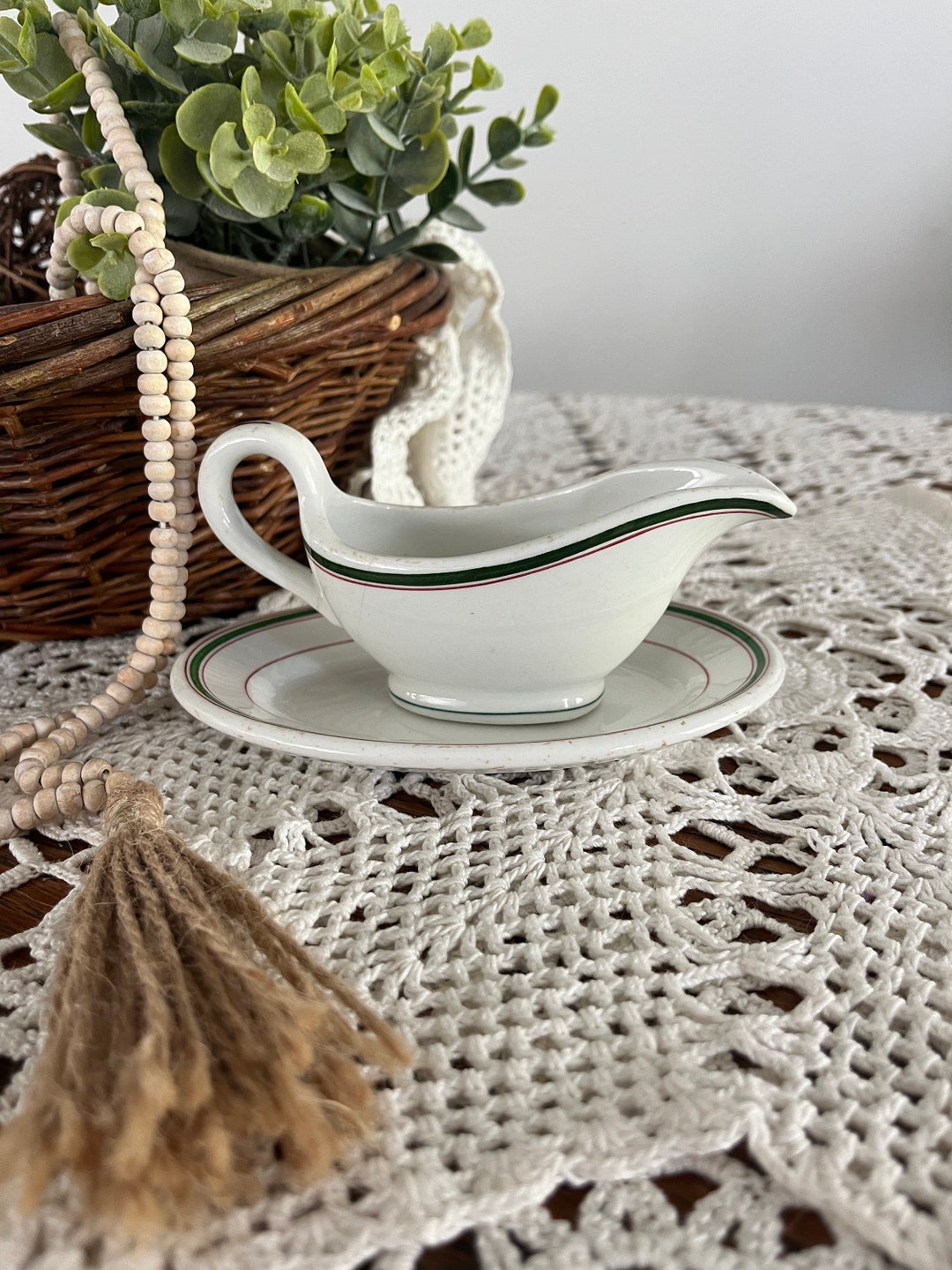 RARE John Maddox & Sons Ironstone Gravy Boat With Saucer - Adamant Hotel Ware Small Ironstone - Etsy