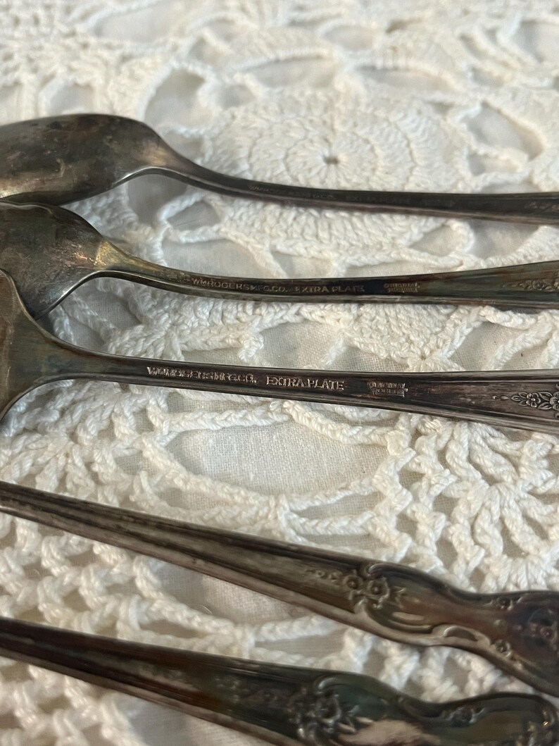 Antique William Rogers Silverware Set – 5 Piece Serving Utensils - Etsy