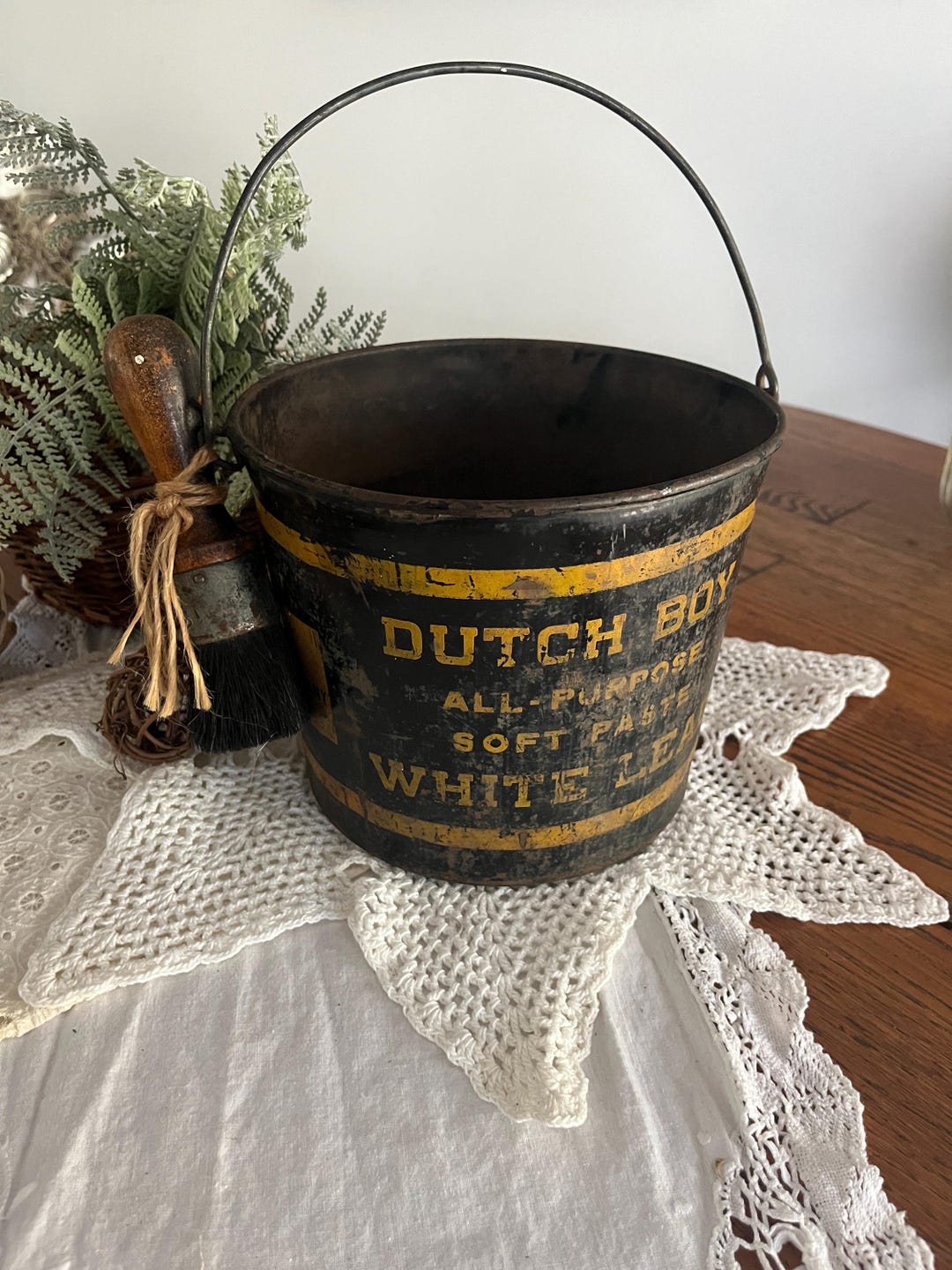 Antique Dutch Boy All Purpose Soft Paste White Lead 25 Pound Pail With ...