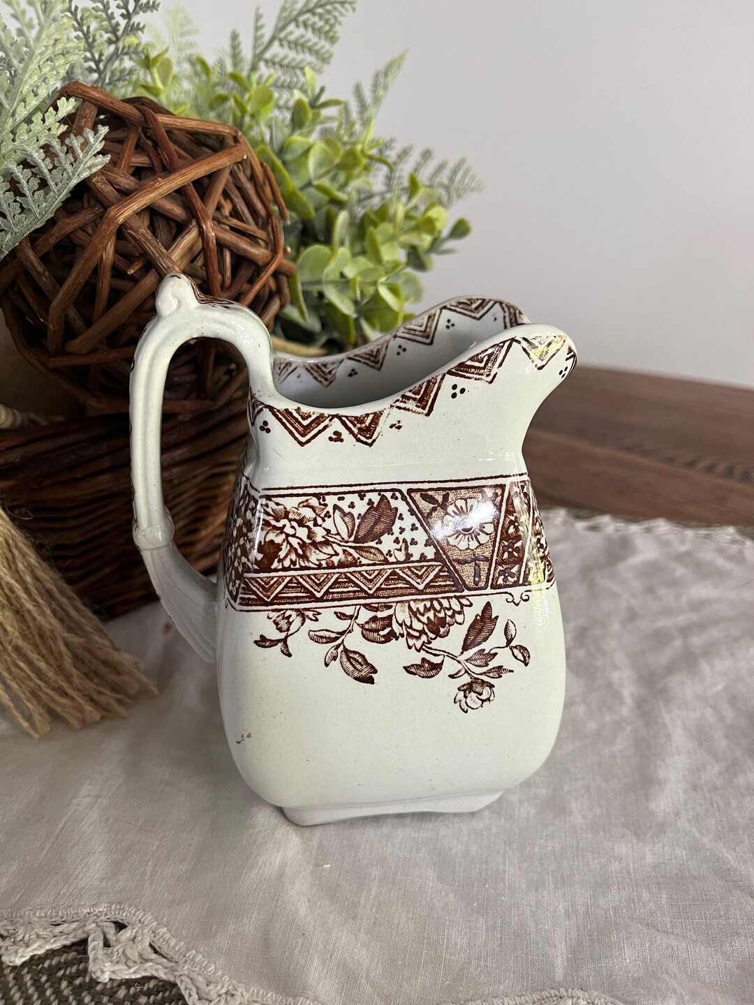 Melbourne Pattern Ironstone Pitcher - Challinor & Co England - Etsy