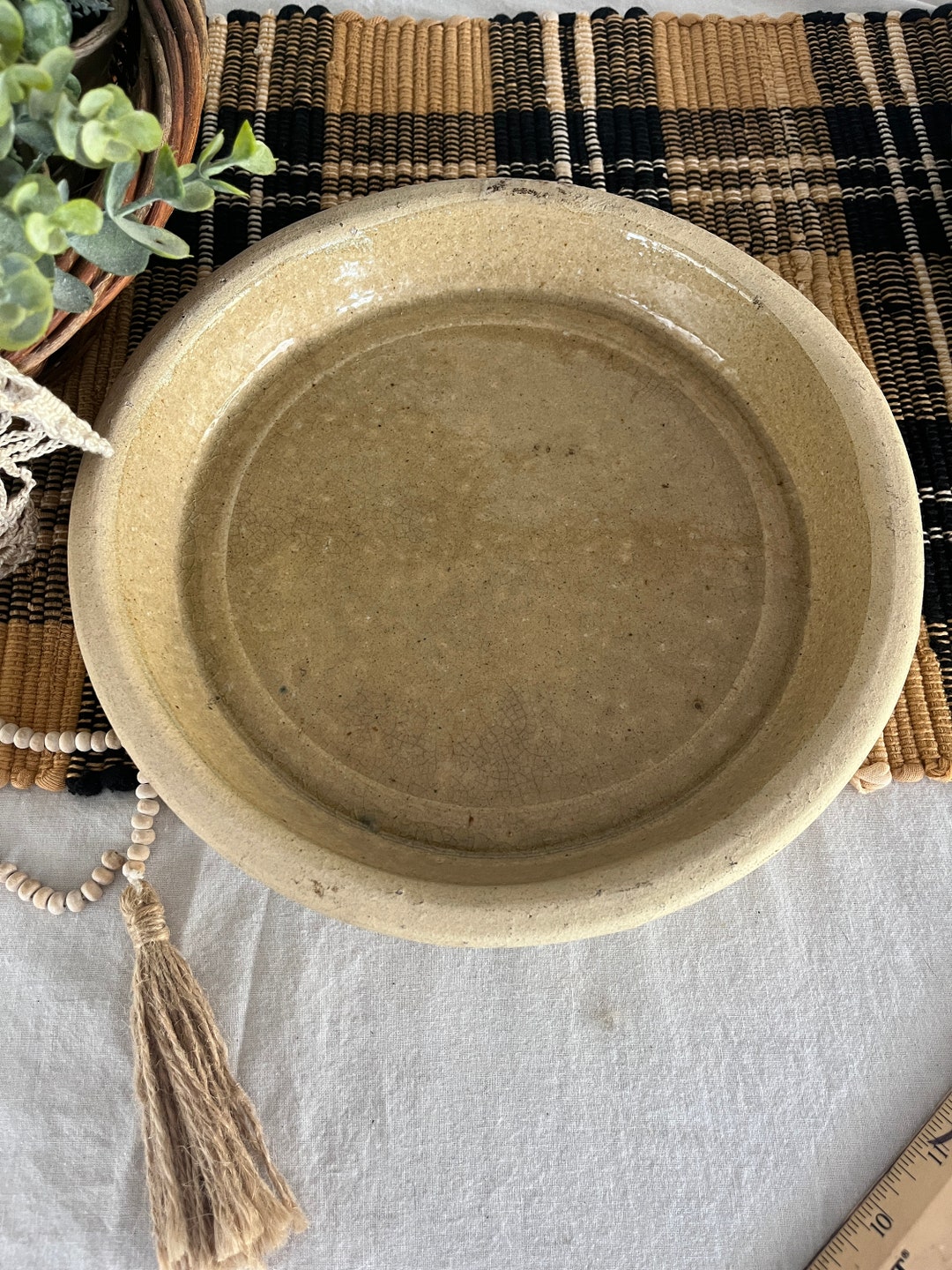 Stoneware Pie Plate Yellow Ware - Etsy