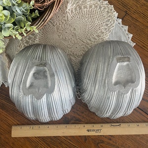 Vintage Shell Bowl - Pewter / Aluminum Shell Dish - Etsy