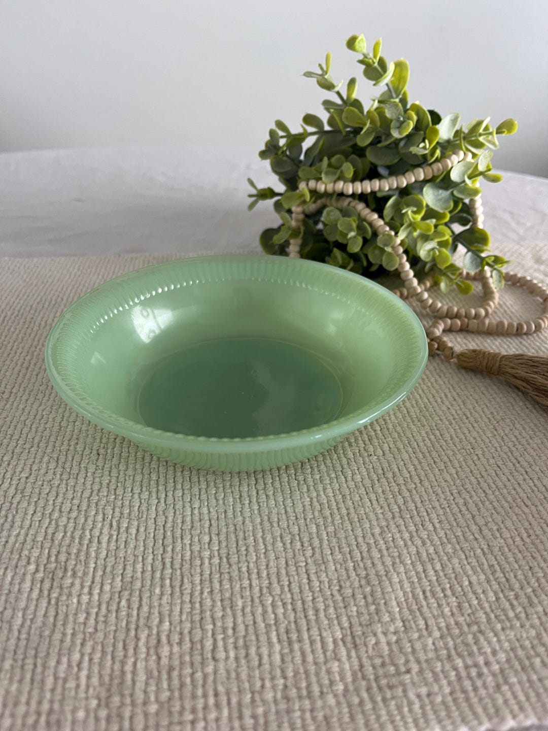 Antique Fire King Jadeite Jane Ray 6” Cereal Bowl - Small Jadeite Bowl ...