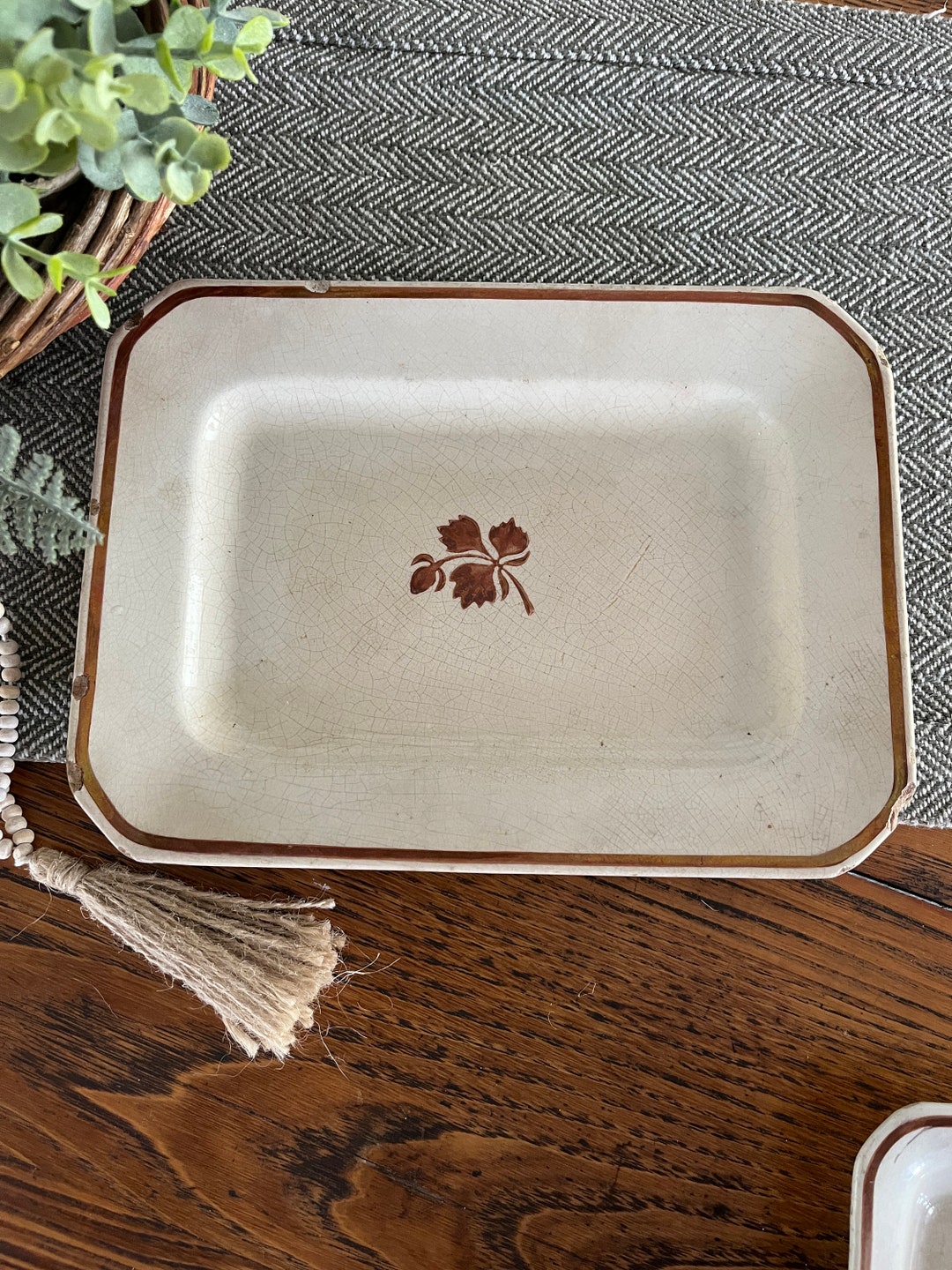 J&E Mayer Tea Leaf Tray - Chippy, Stained and Crazed - Etsy