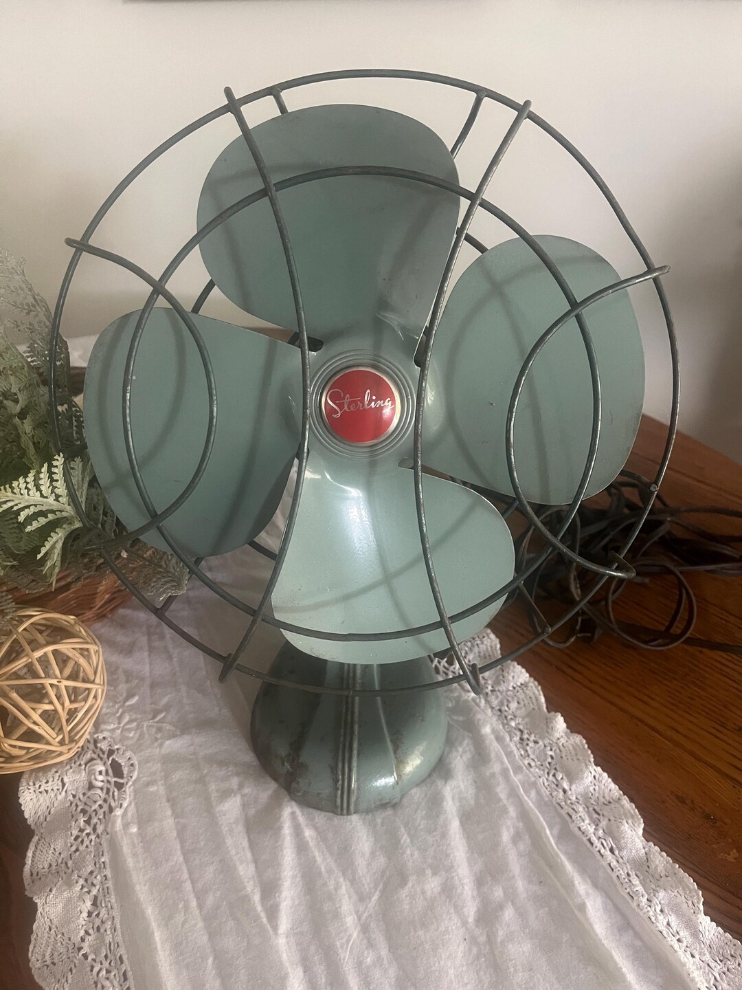 Antique Sterling Desk / Table Fan - 1940s Four Blade Retro/industrial ...