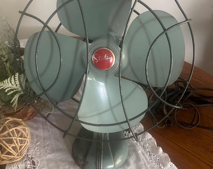 Antique Sterling Desk / Table Fan - 1940s Four Blade Retro/industrial ...