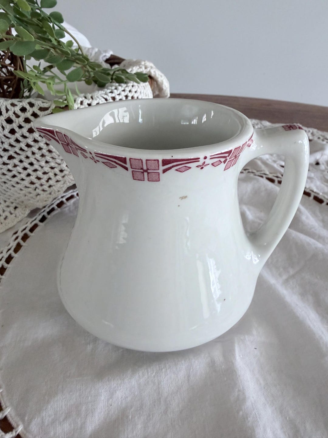 Large White Ironstone Creamer Pitcher- Mccloud Laboraties Jackson China ...