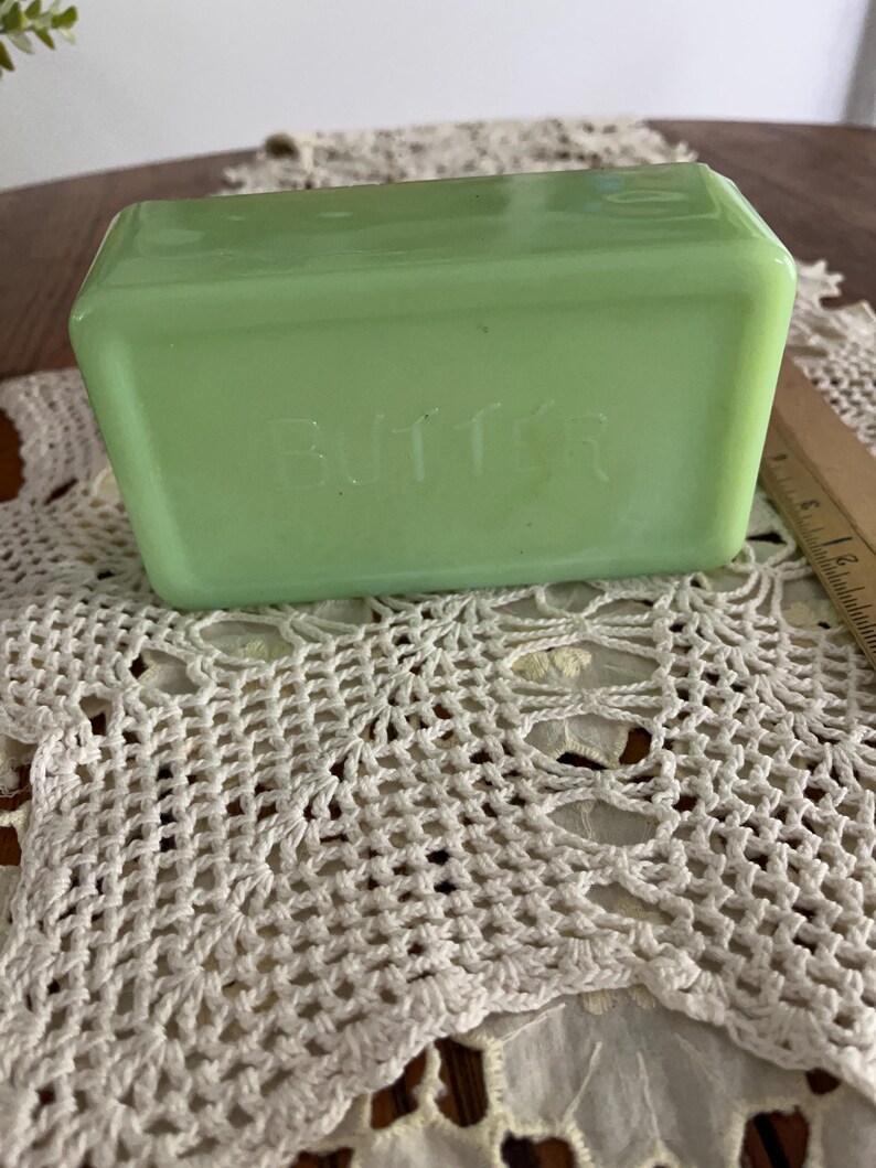 Antique Jadeite Butter Dish Lid (lid Only & It’s Chipped!!) - Etsy