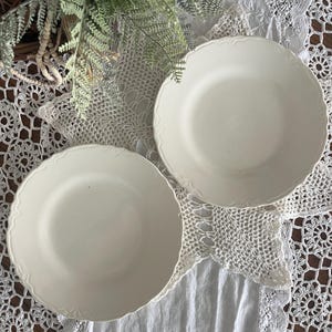 Antique CHIPPED Ironstone Plate Set Scio Ransom 9 Plates White Ware - Etsy