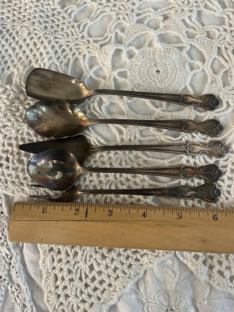 Antique William Rogers Silverware Set – 5 Piece Serving Utensils - Etsy