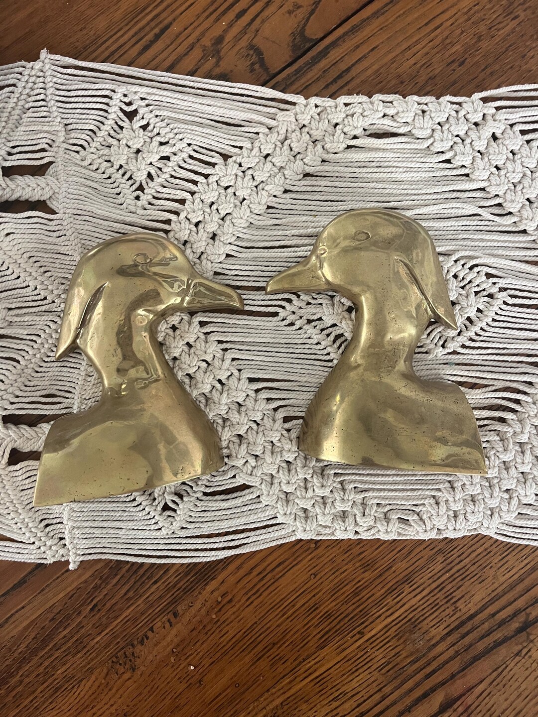 Antique Duck Bookend Set - Solid Brass Bookends - Etsy