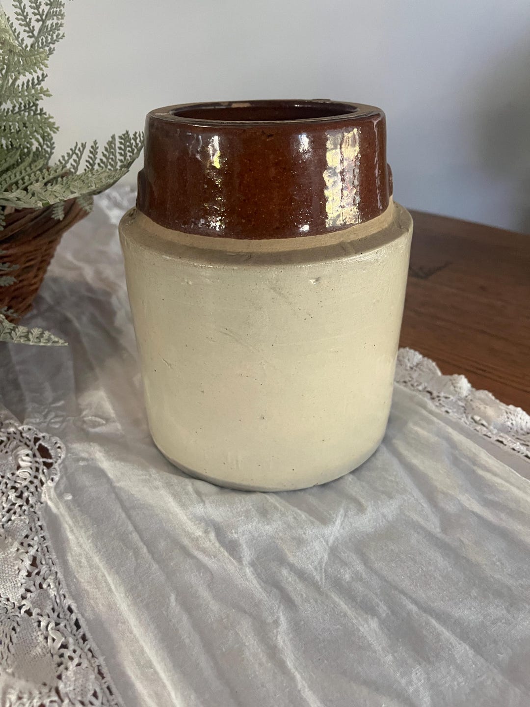 Antique Two Tone Stoneware Crock / Canning Crock Without Lid or Wire - Etsy