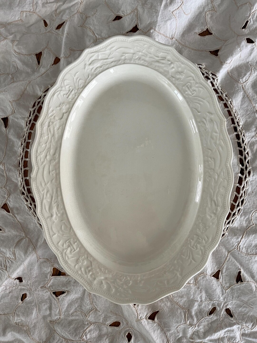 Antique Crazed Ironstone Platter - Mt Clemens Vogue Platter - Etsy