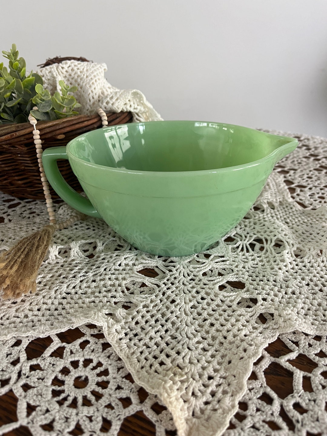 Antique Fire King Jadeite Batter Bowl Spouted Jadeite Mixing Bowl - Etsy