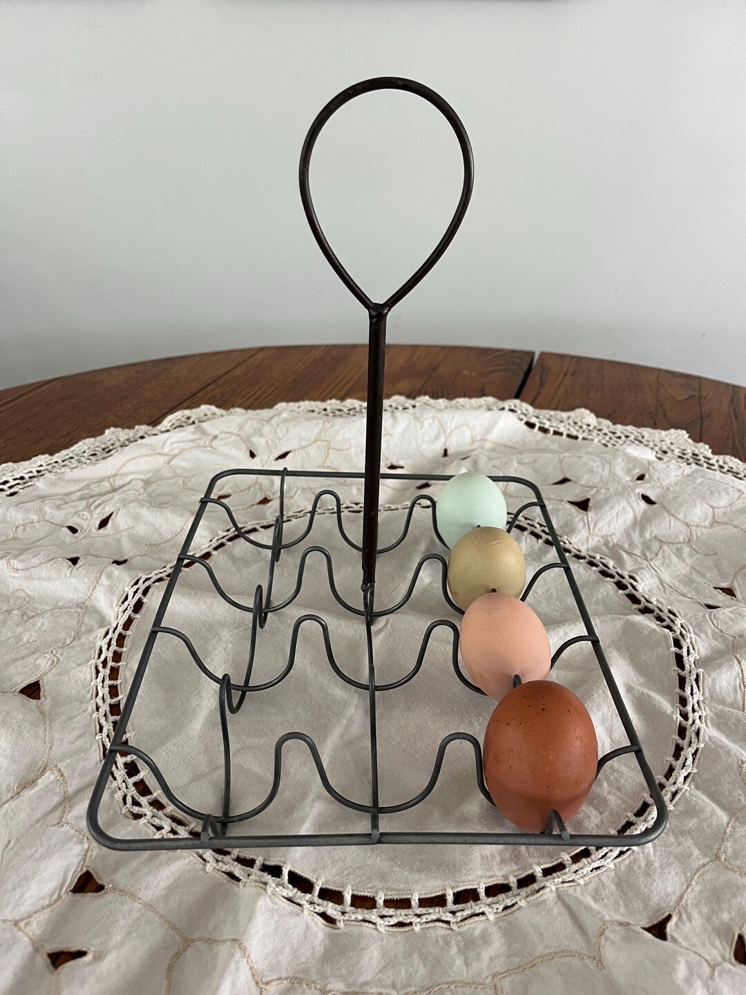 Antique Wire Egg Caddy / Egg Crate One Dozen Wire Egg Holder - Etsy