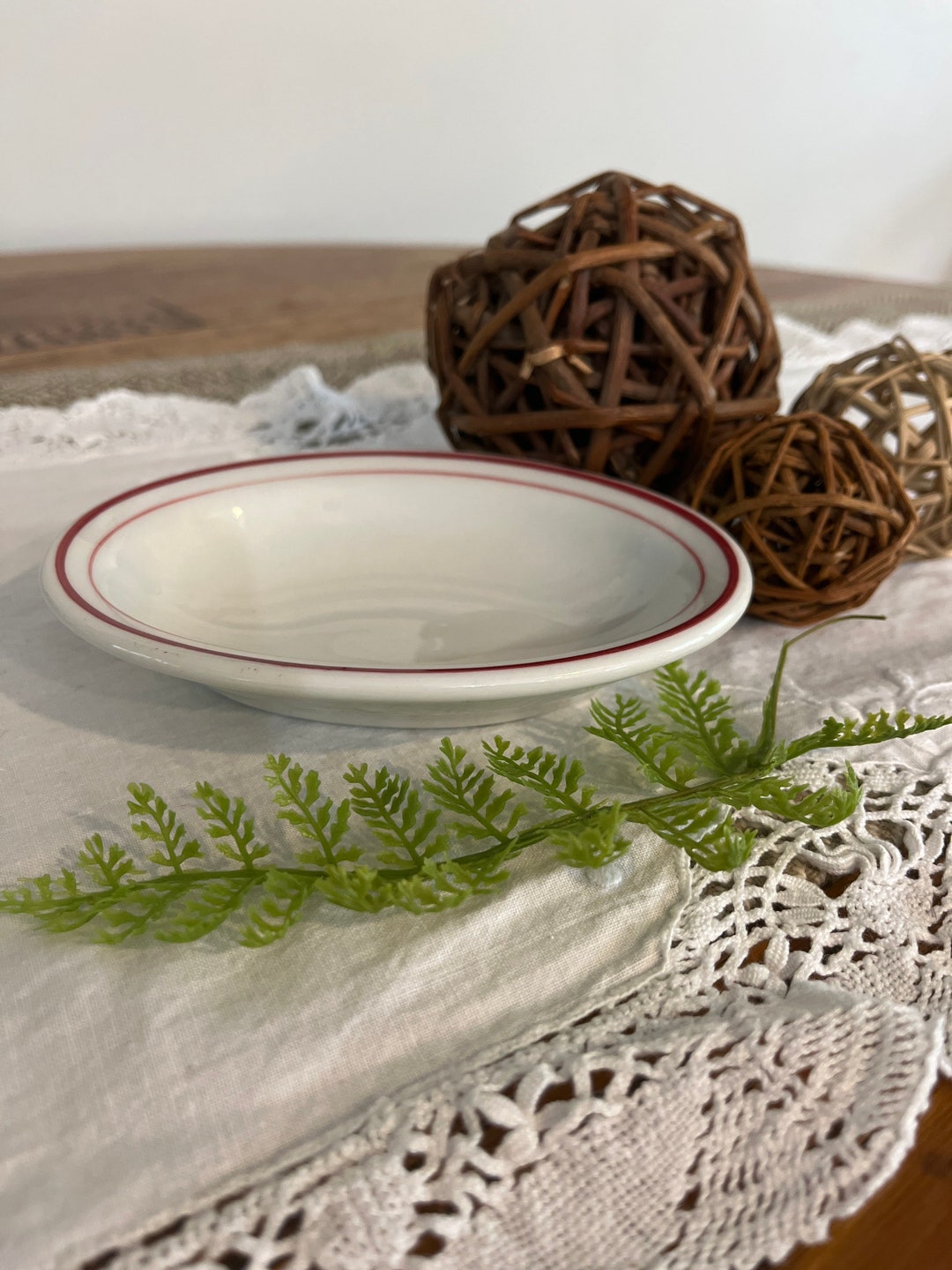 Shenango China Soap Dish Ironstone Soap Dish Red / Burgundy Double ...
