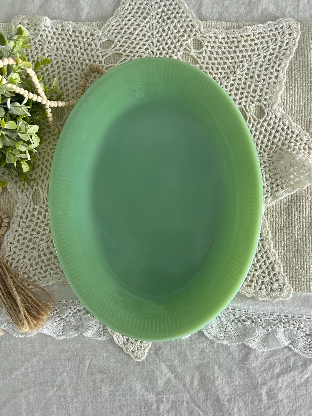 Antique Jadeite Platter - Fire King Ware Jadeite Glass 12” Platter - Etsy
