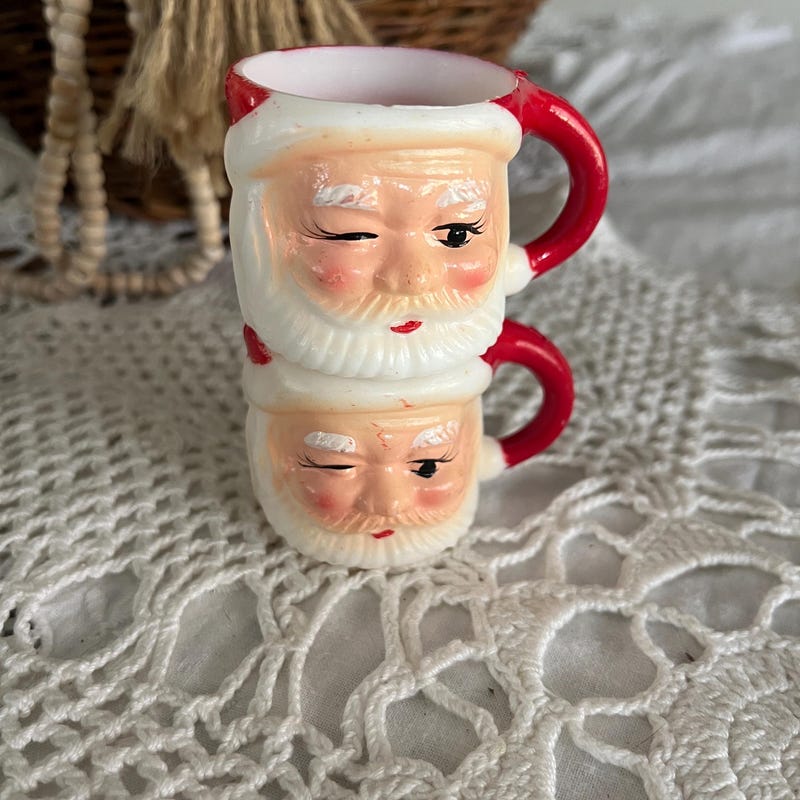 Vintage Santa Mugs - Etsy