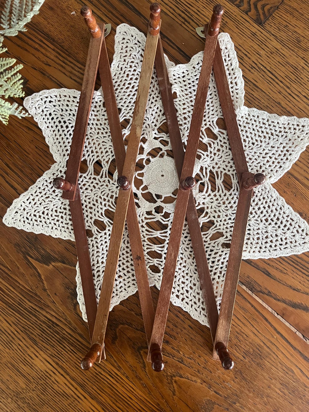 Vintage Accordion Rack - Wooden Peg Rack - 10 Peg Rack - Etsy