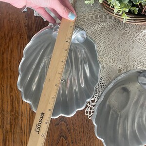 Vintage Shell Bowl - Pewter / Aluminum Shell Dish - Etsy