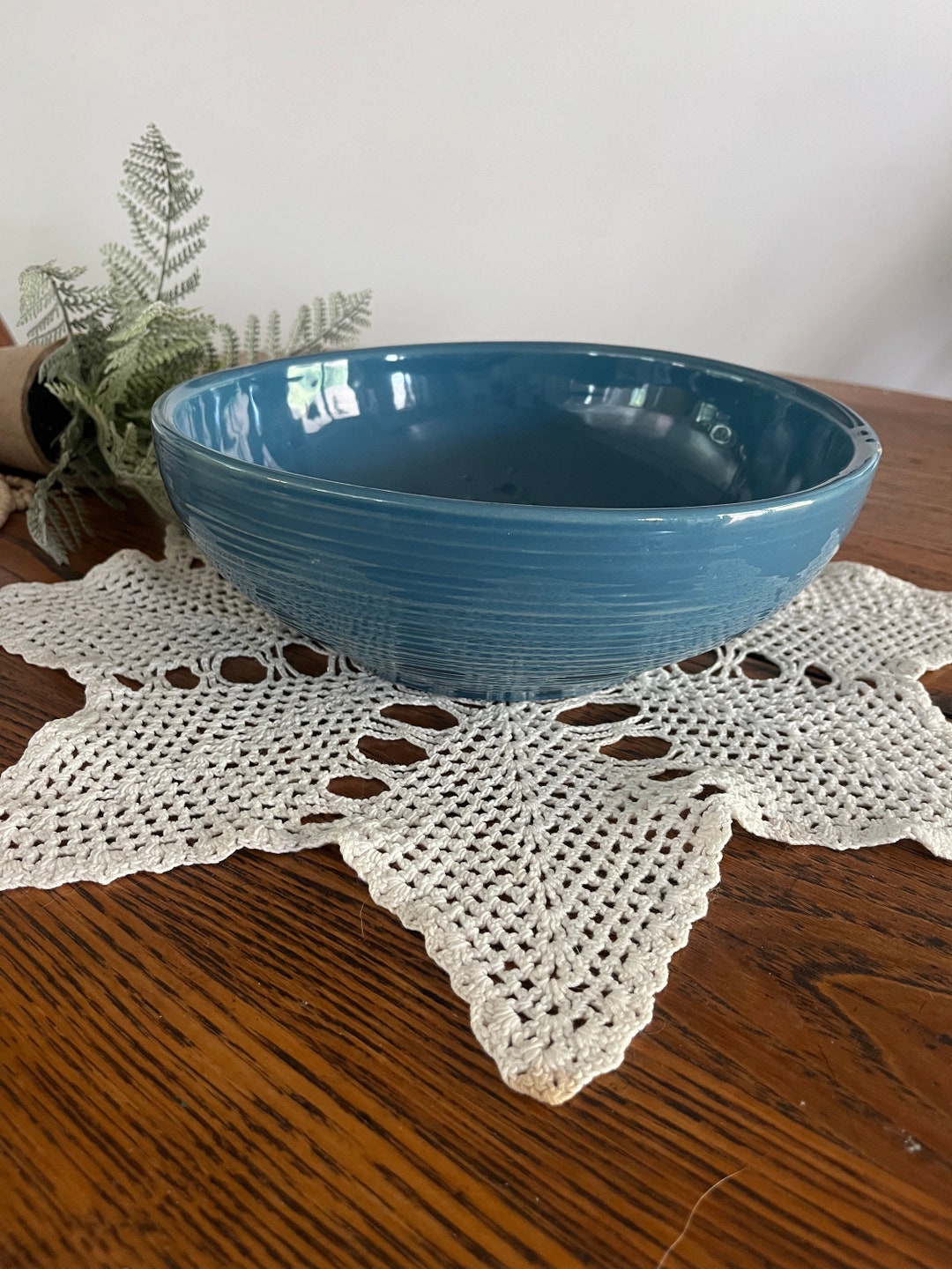 Antique Mccoy Pottery 654 Blue Mixing Bowl - Blie Stoneware Bowl 10” - Etsy