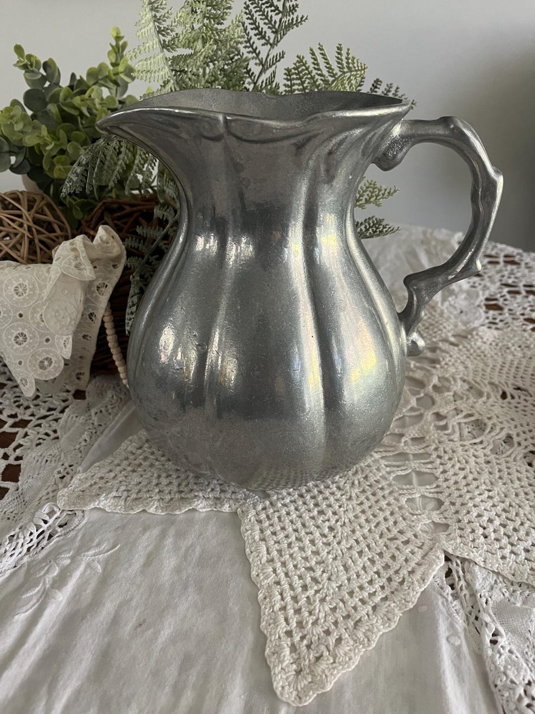 Antique Pewter Pitcher Antique Water Pitcher Heavy and Unique - Etsy