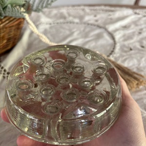Antique Glass Floral Frog - Etsy