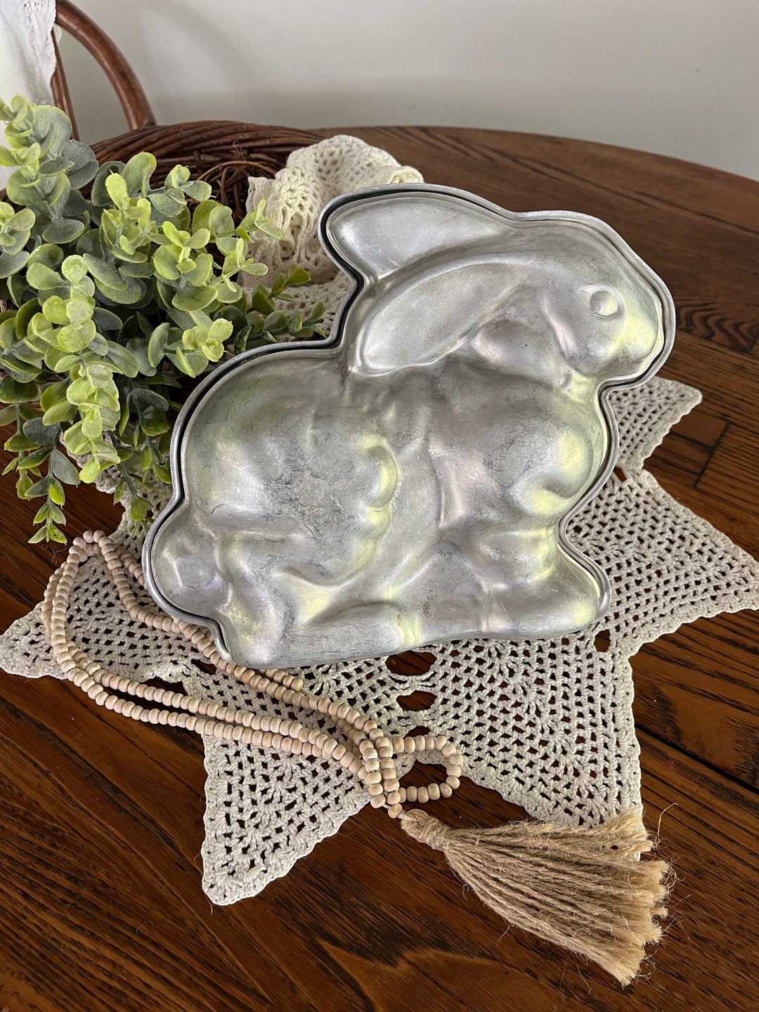 Vintage Aluminum Bunny Cake Pan 3D Bunny Cake Form - Etsy