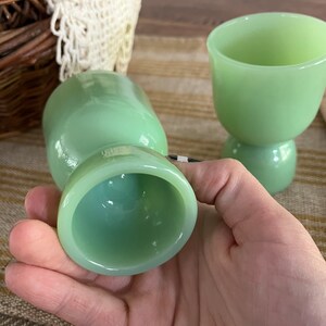 Pair of Antique Jadeite Egg Cups - Etsy