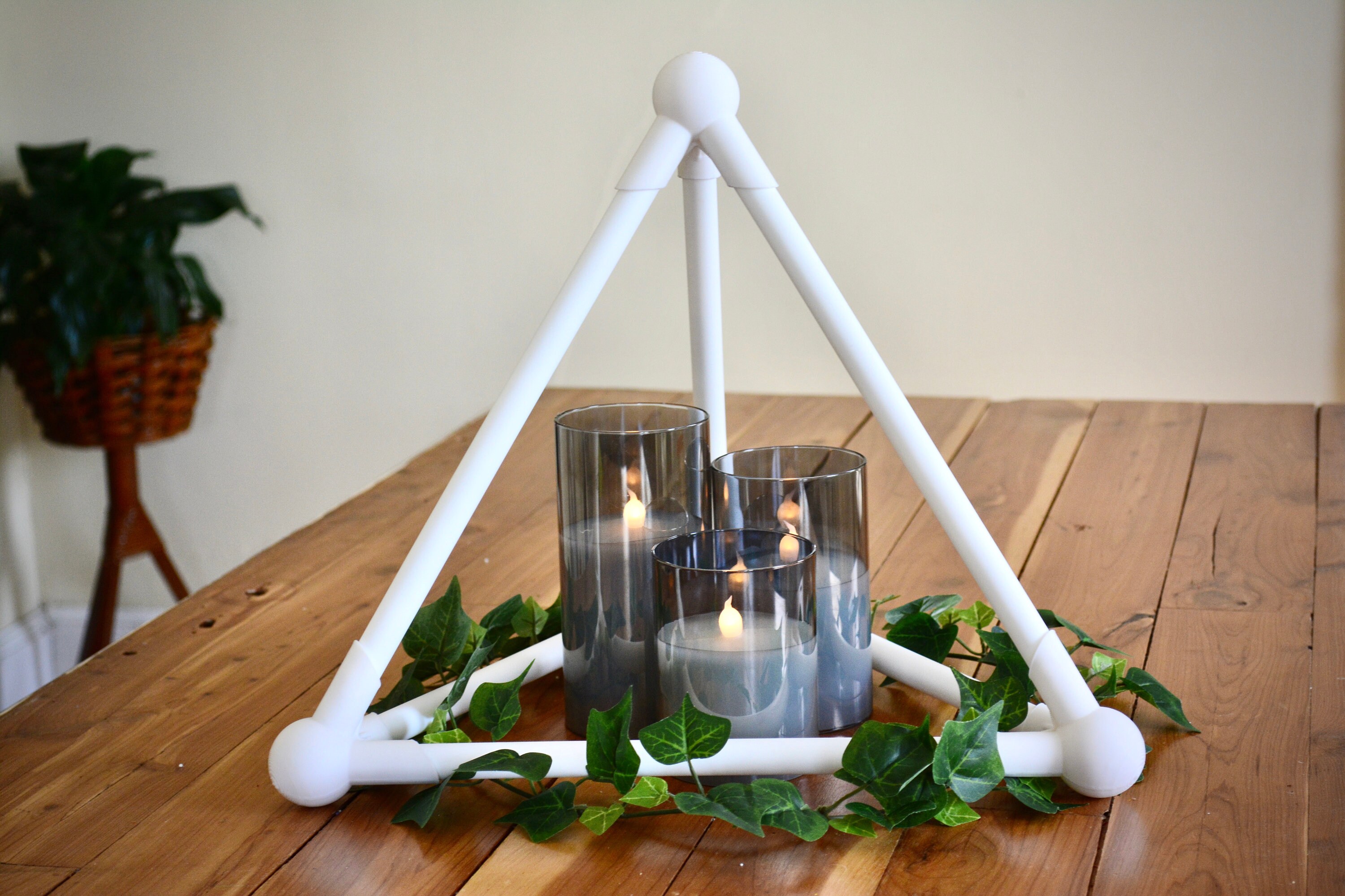 Triangular Centerpieces - Copper, Wood, All-white - Wedding ...