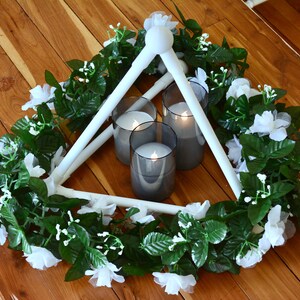 Triangular Centerpieces - Copper, Wood, All-white - Wedding ...