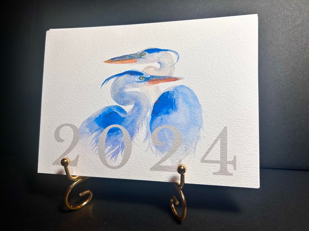 Calendar 2024, Art Calendar, Watercolor Calendar Bird, Art Birds, Birds ...