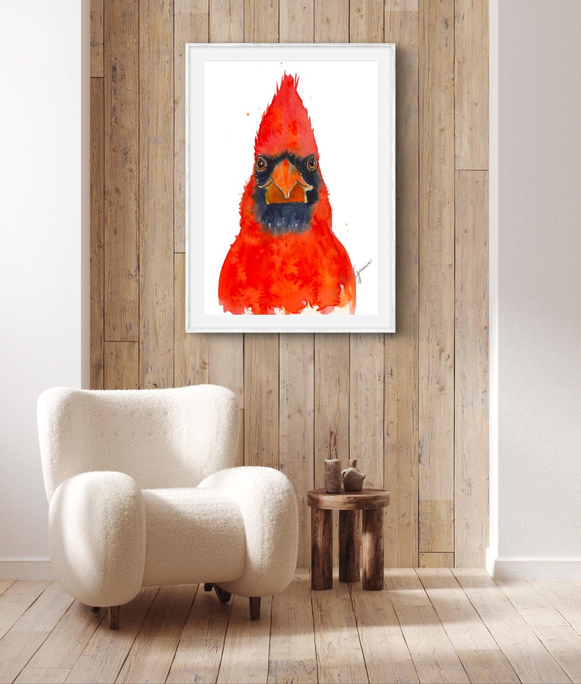 Cardinal Art Print, Cardinal Watercolor, Cardinal Wall Art, Cardinal ...