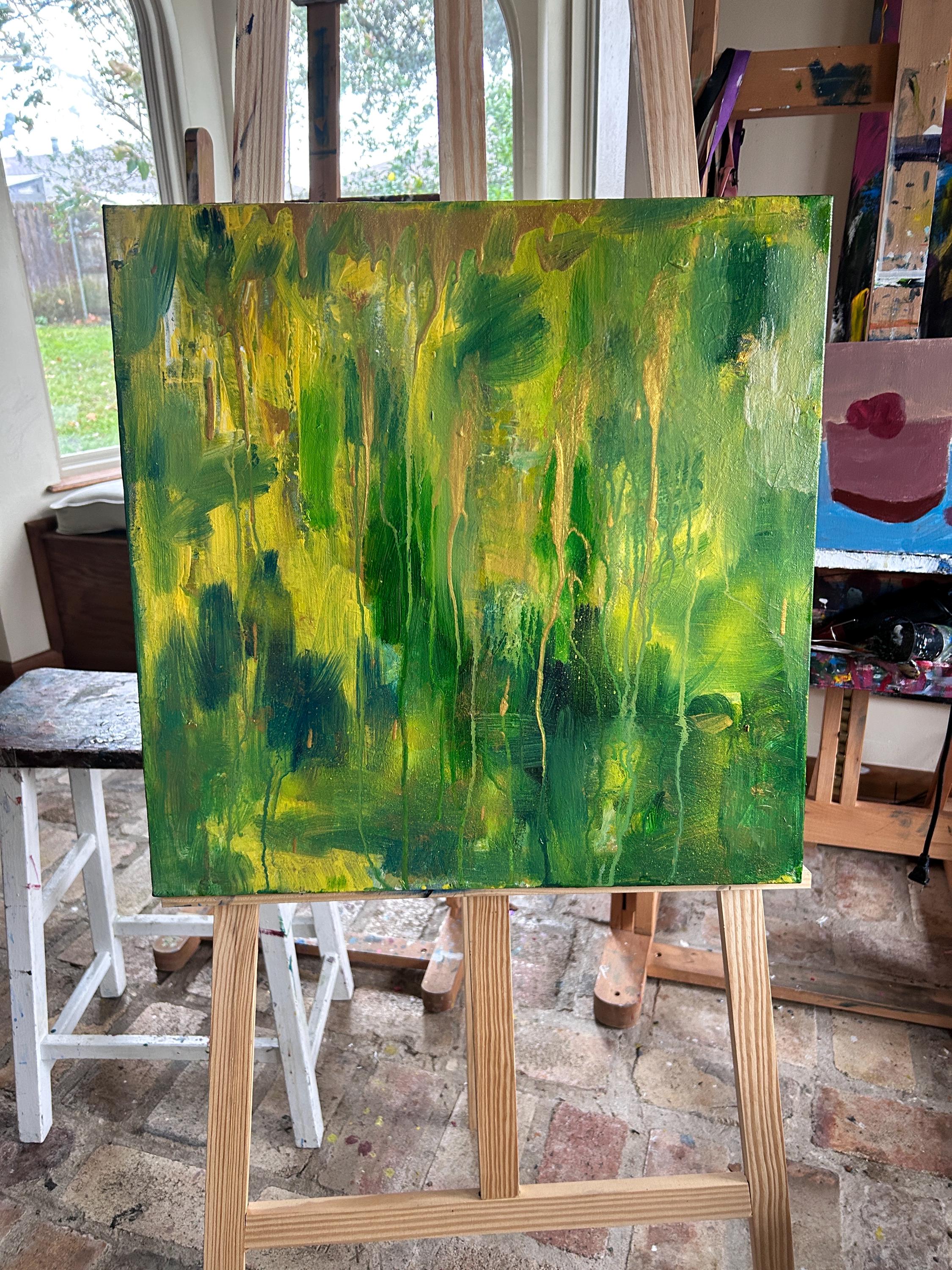 Green Abstract Original Art , Green Wall Art, Green Canvas Painting ...