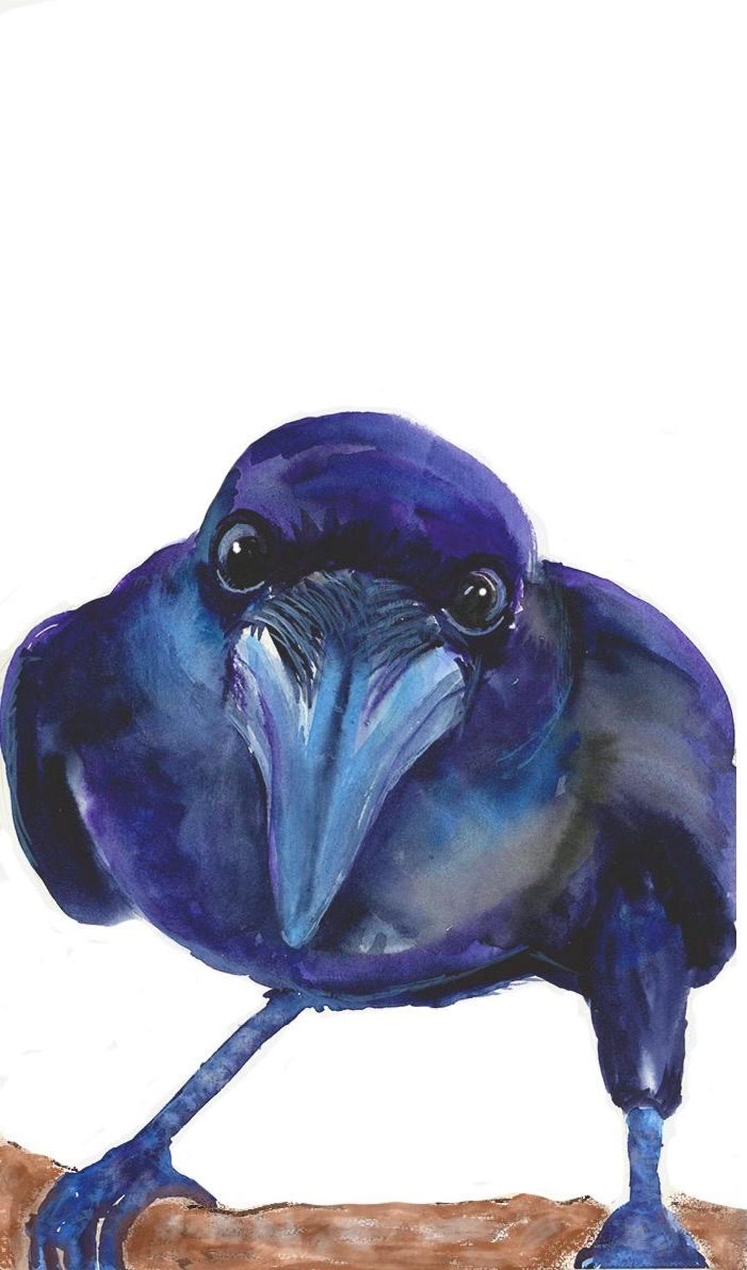 Pintura De Acuarela De Cuervo Ana García, Arte De Pared De Cuervo - Etsy
