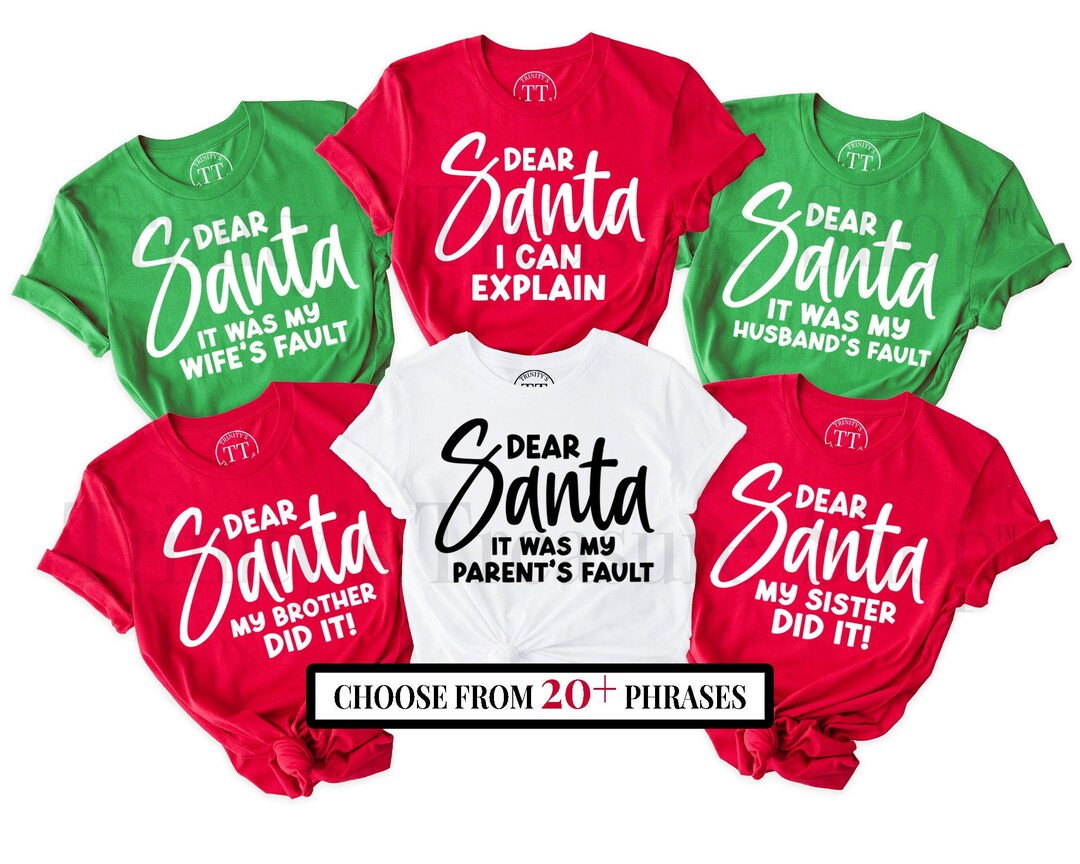 Christmas Group Shirts, Family Christmas Shirts, Dear Santa Christmas Shirts, Funny Christmas T ...
